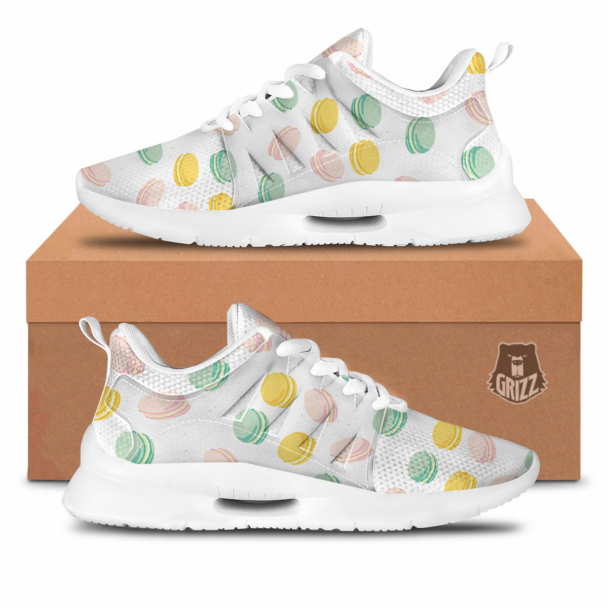 Macaron Pastel Print Pattern Tennis Shoes