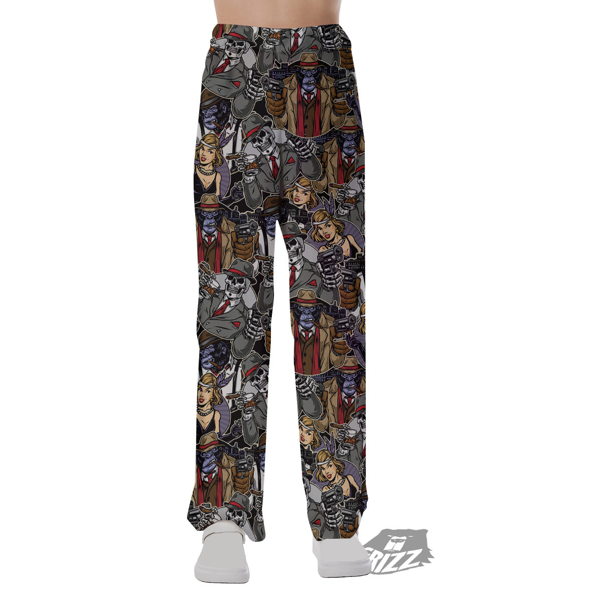 Mafia And Gangsters Print Pattern Pajama Pants