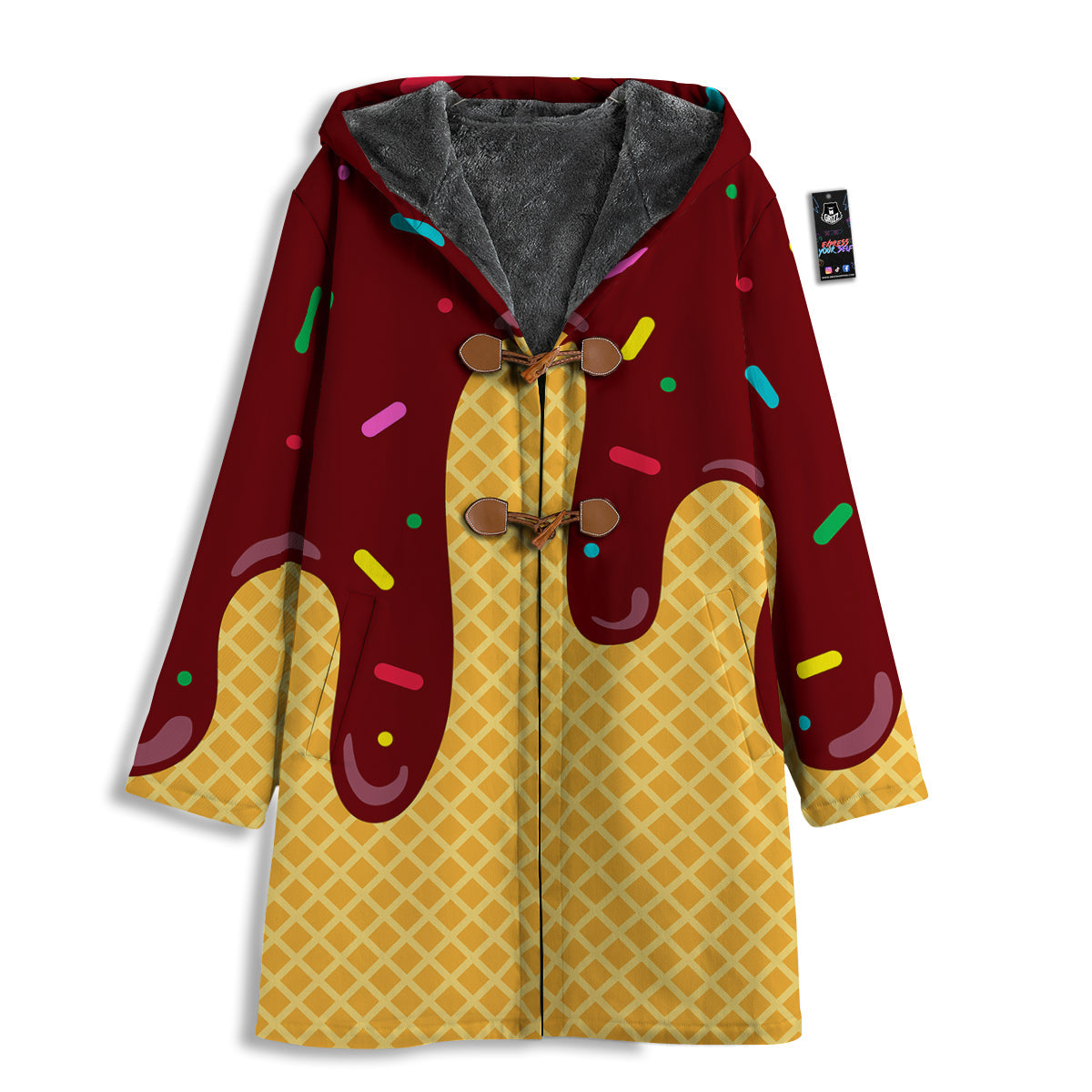 Melted Ice Cream Print Pattern Men's Windbreaker Jacket