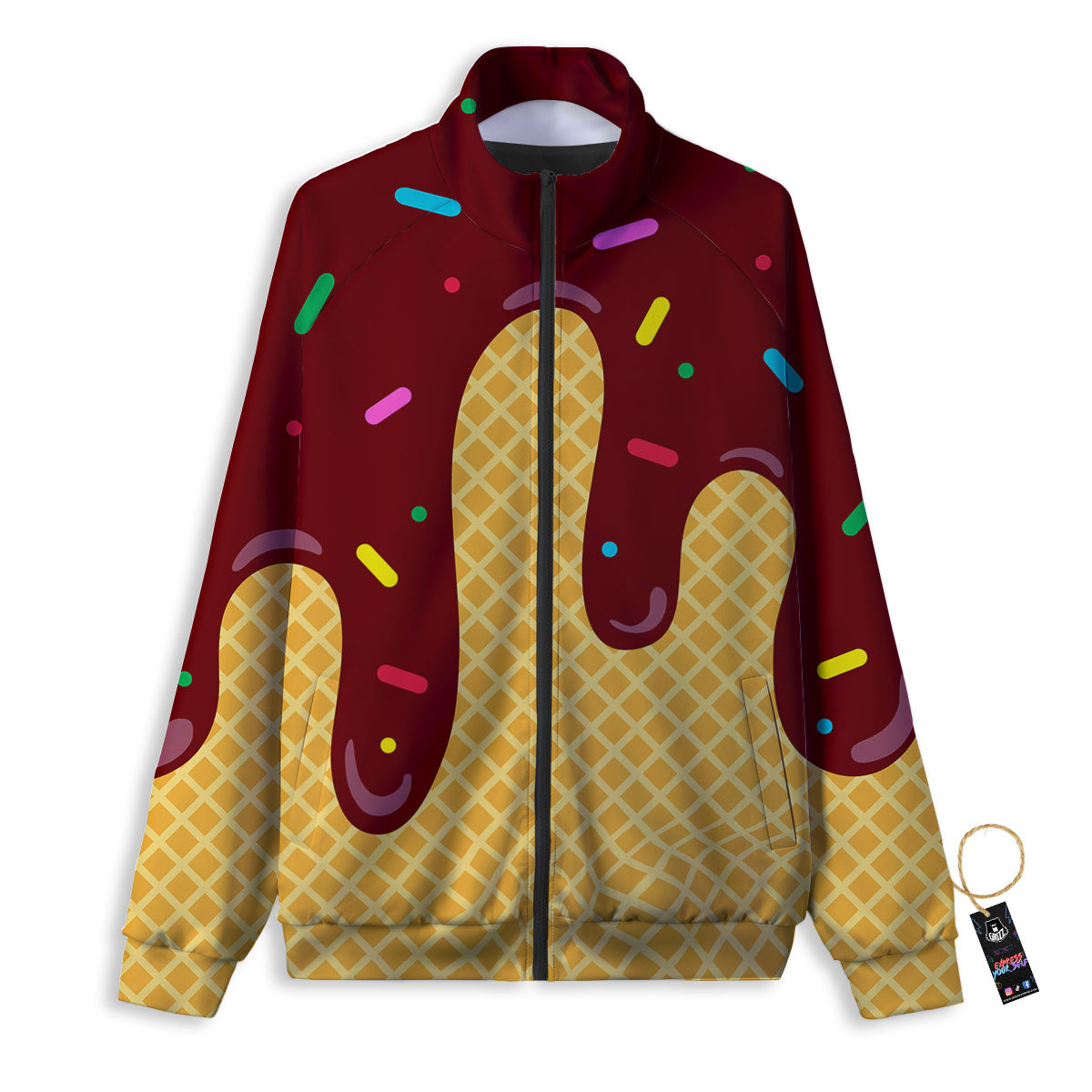 Melted Ice Cream Print Track Jacket
