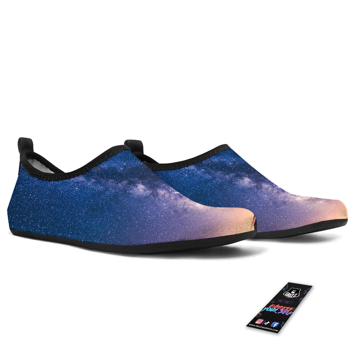Milky Way Night Sky Print Water Shoes