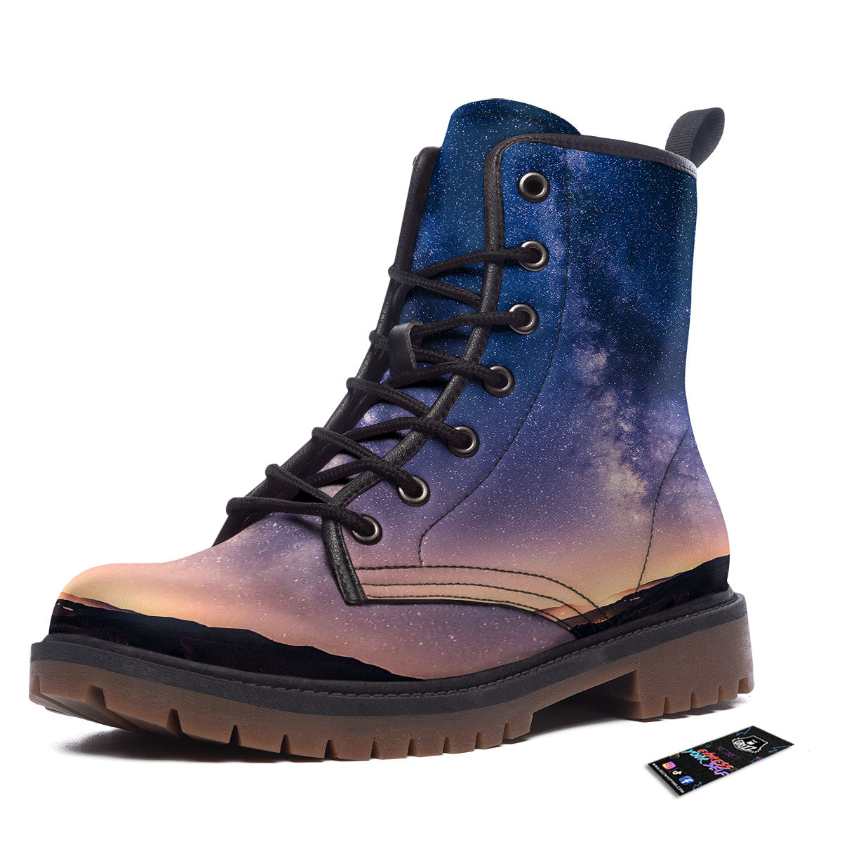 Milky Way Night Sky Print Work Boots