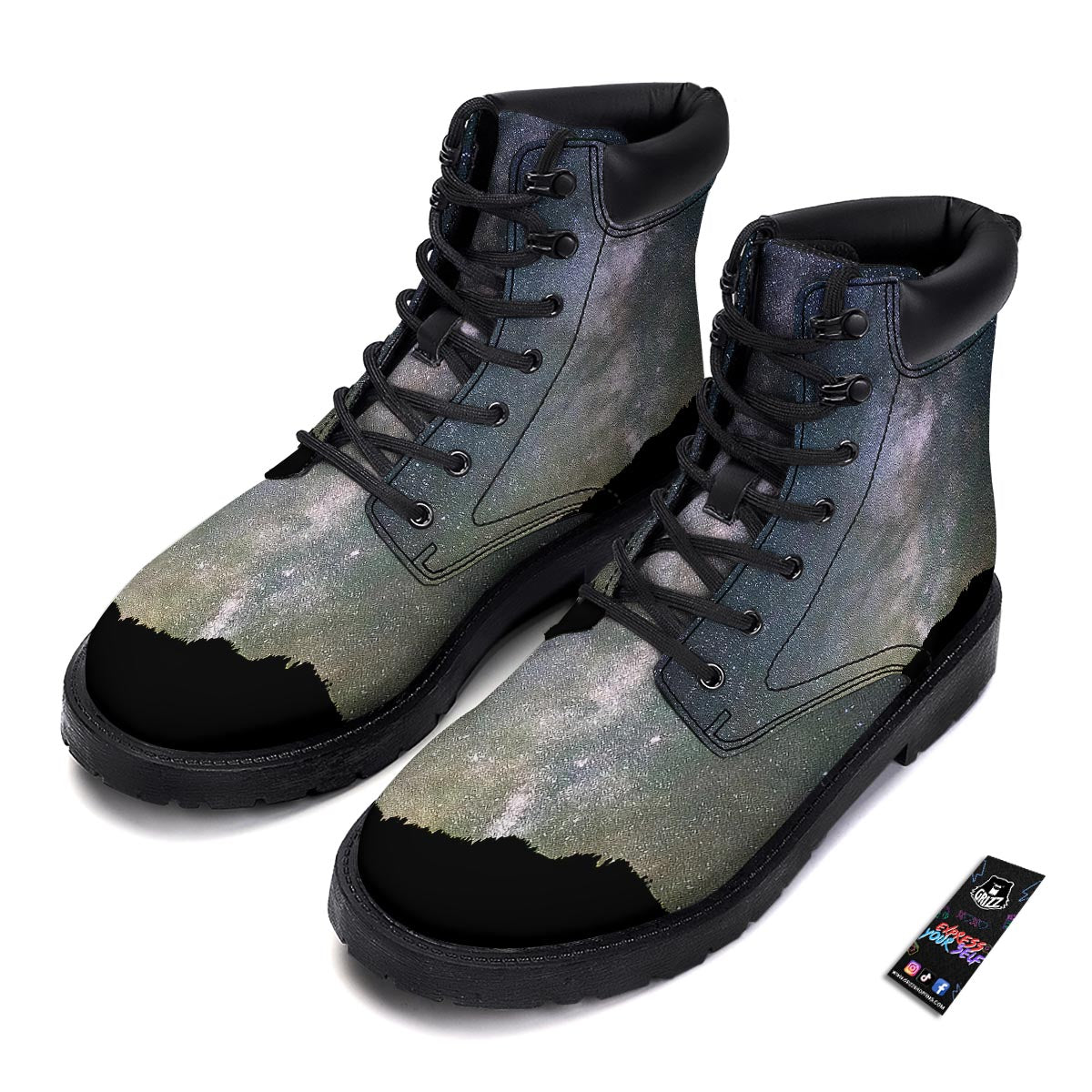 Milky Way Stars Night Print Boots