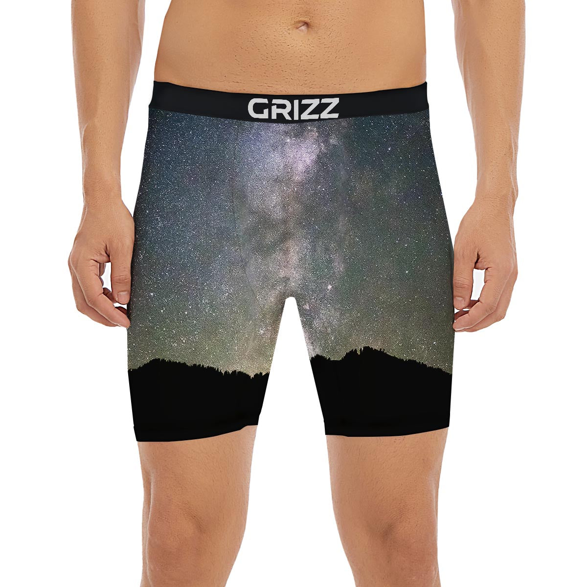 Milky Way Stars Night Print Boxer Briefs