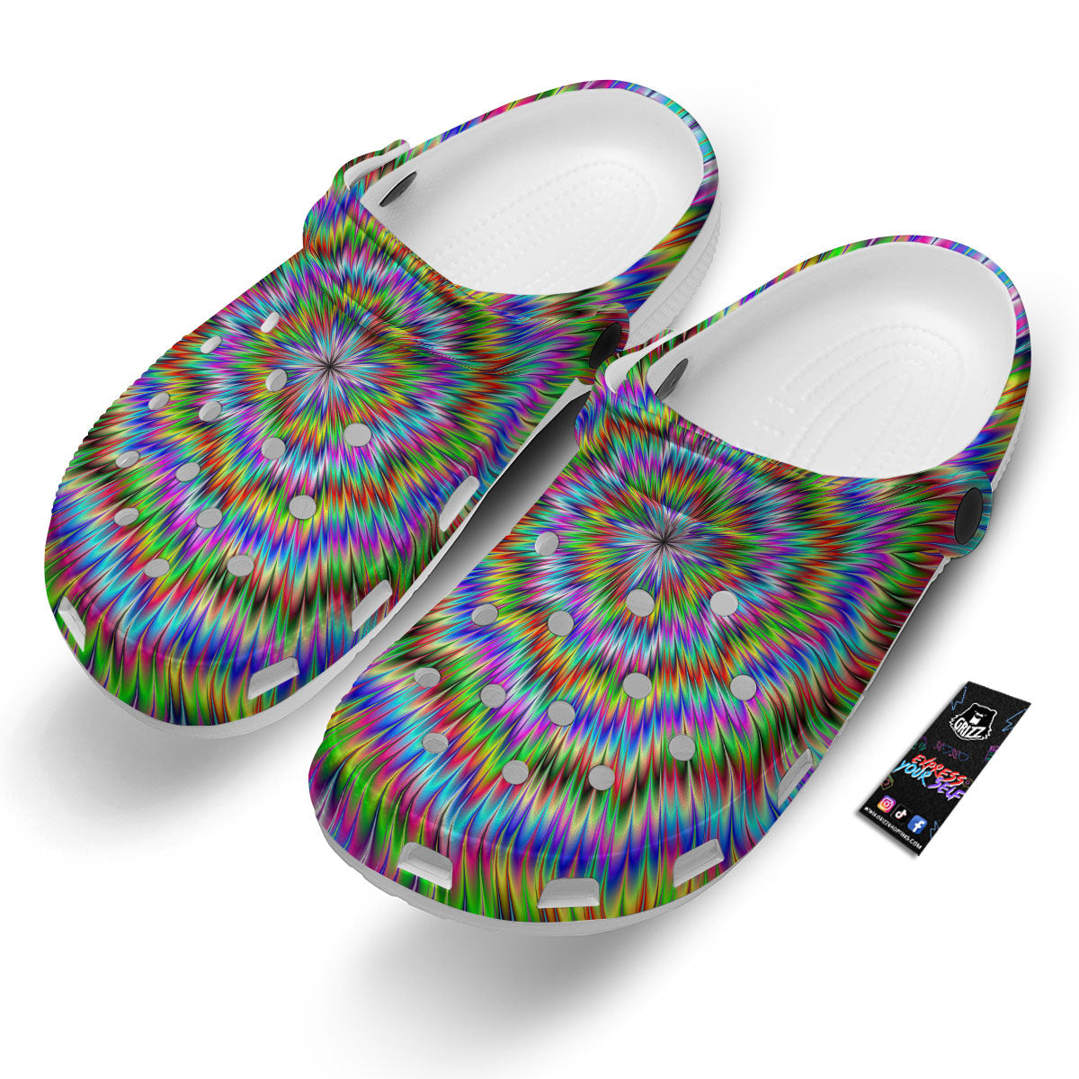 Moving Optical Illusion Abstract Dizzy Clog