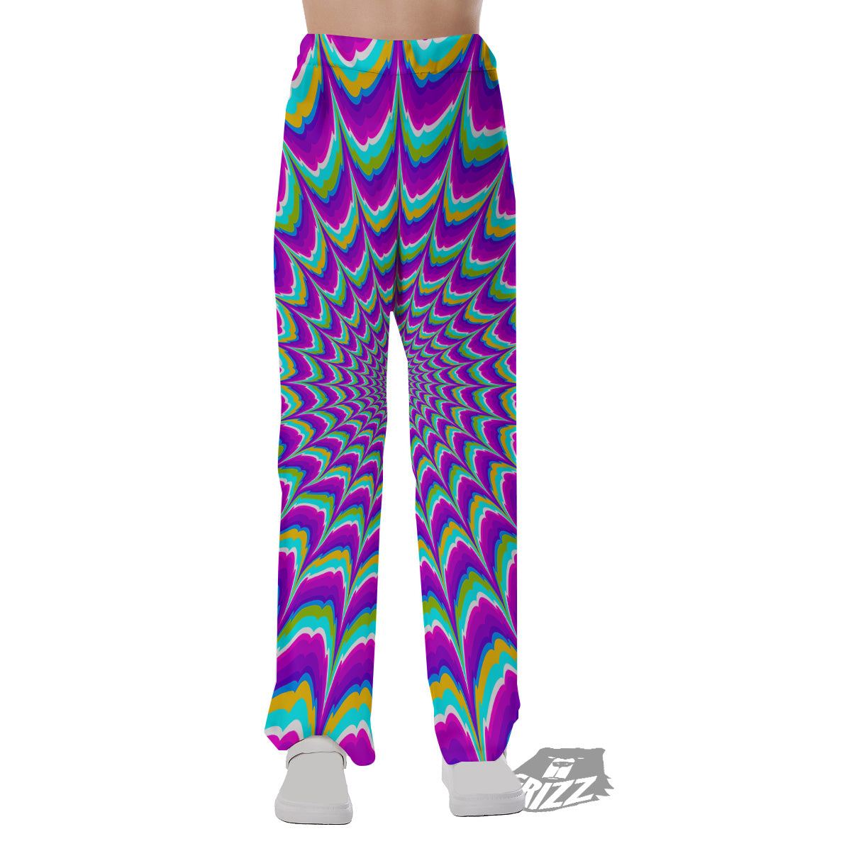 Moving Optical Illusion Purple Dizzy Pajama Pants