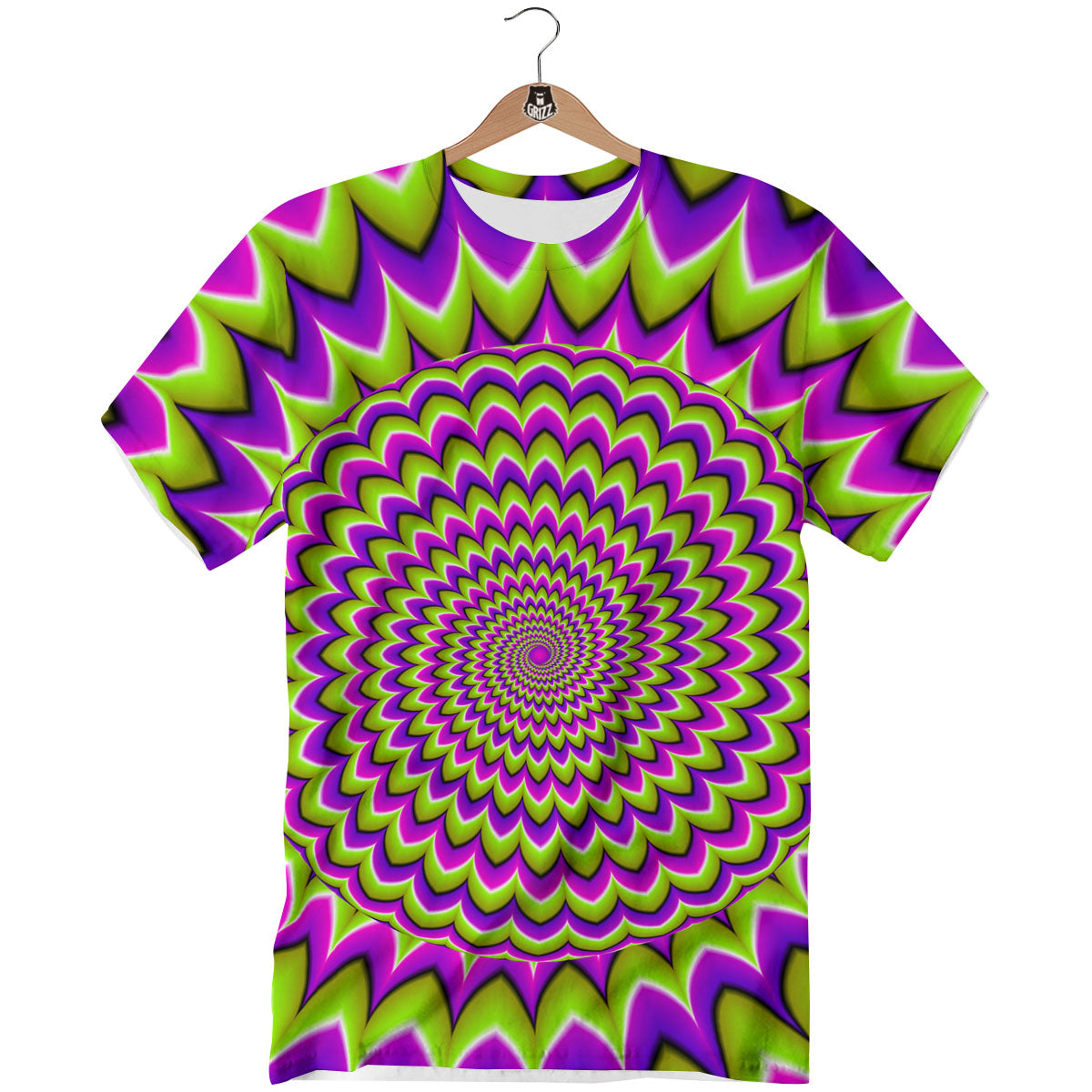 Moving Optical Illusion Spiky Spiral T-Shirt