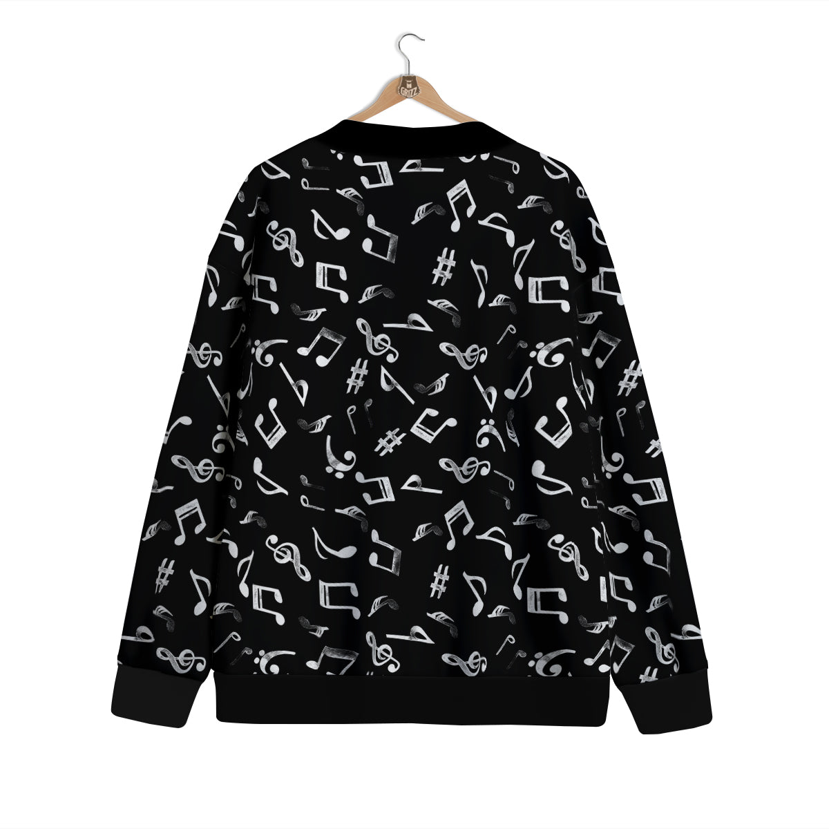 Music Notes Watercolor Print Pattern Cardigan – Grizzshopping