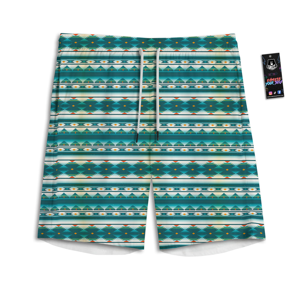 Native American Ethnic Print Pattern Men's Athletic Shorts