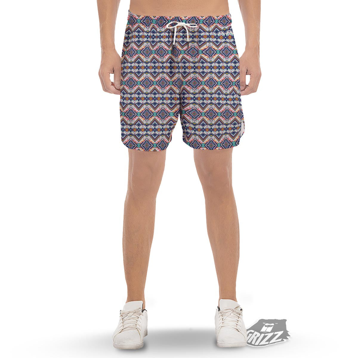 Navajo Tribal Pendleton Print Pattern Men's Gym Shorts