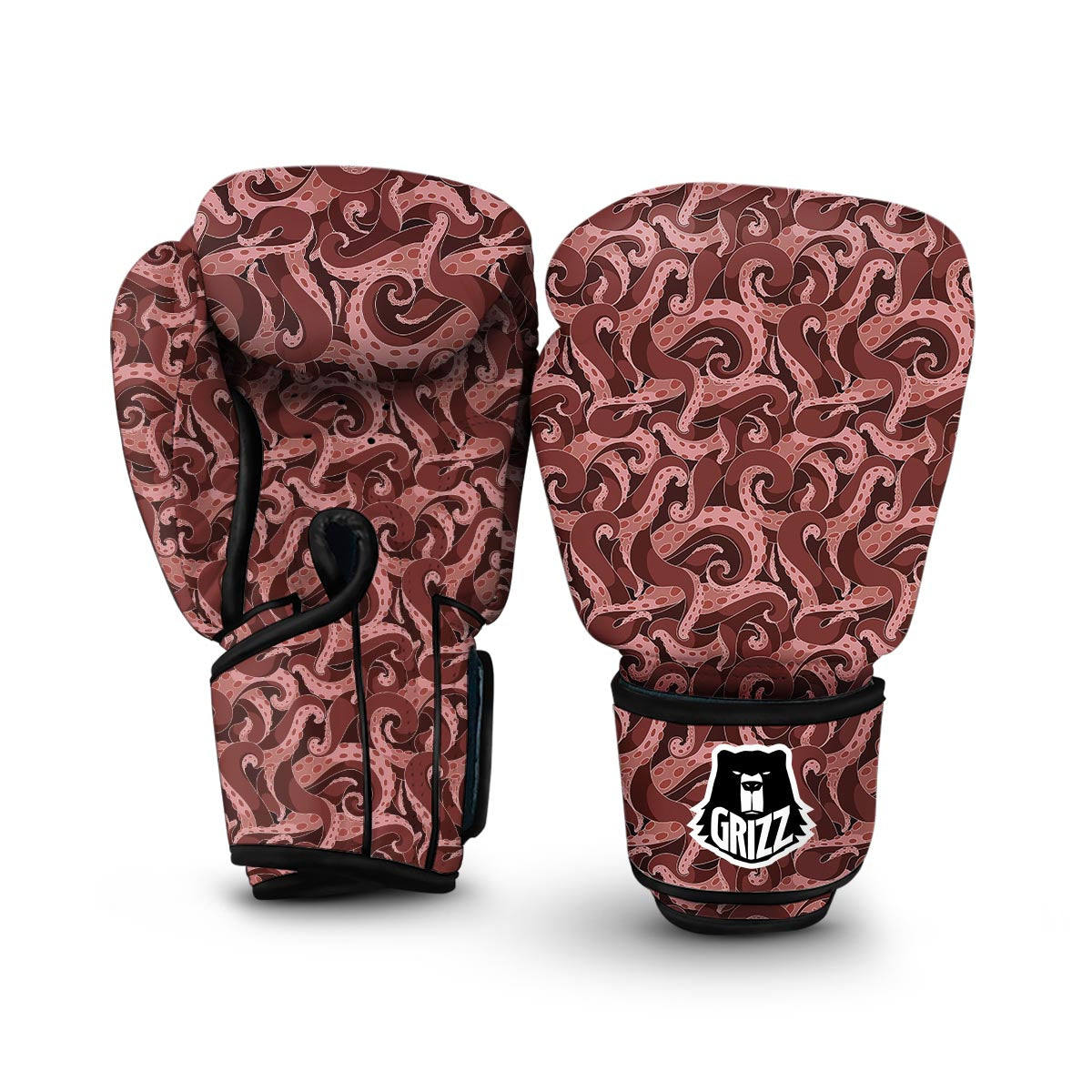 Octopus Squid Tentacle Pattern Print Boxing Gloves