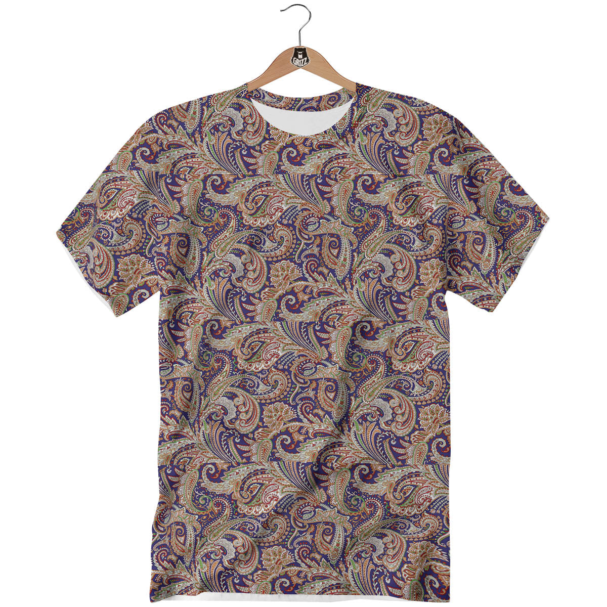 Paisley Indian Colorful Print Pattern T-Shirt