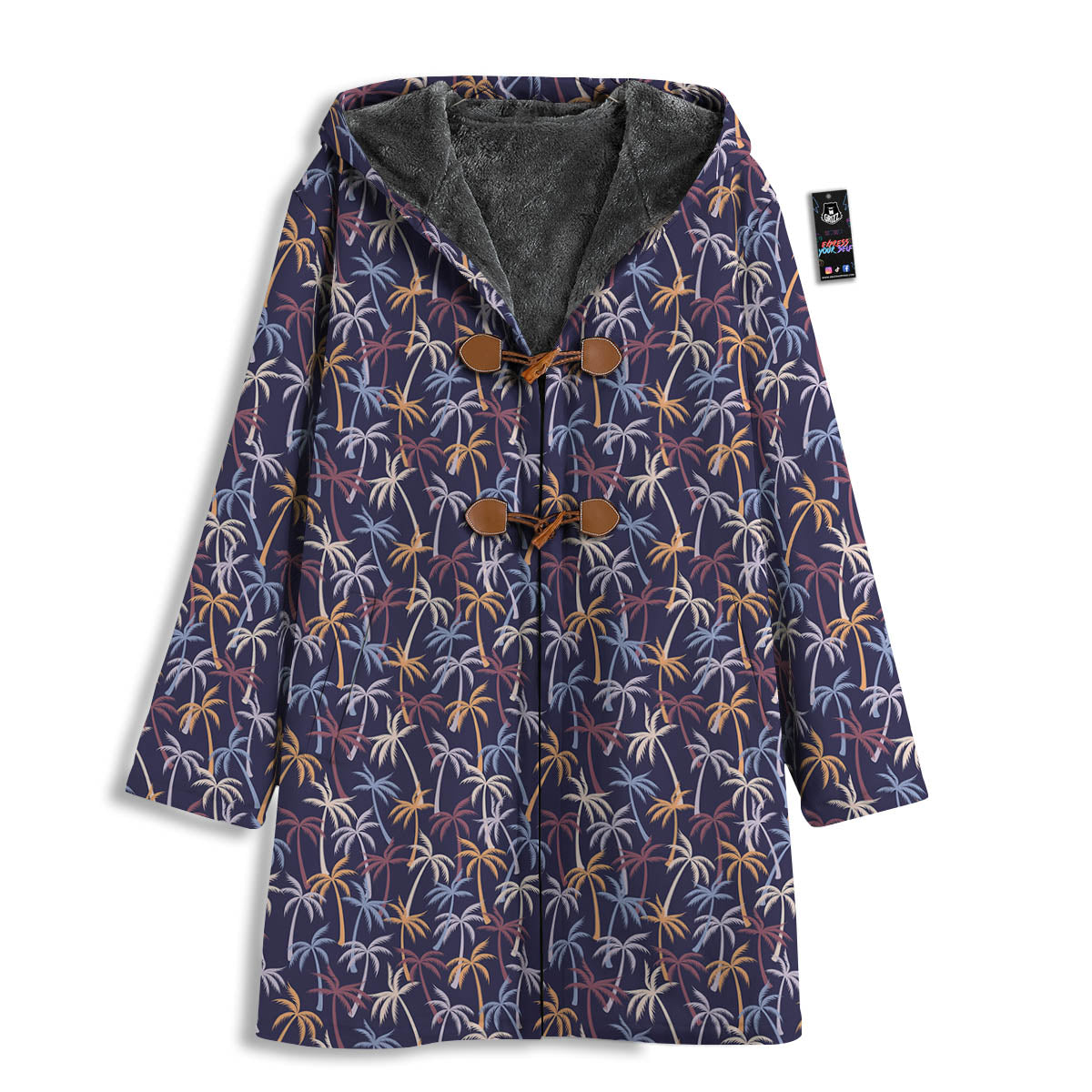 Palm Tree Colorful Print Pattern Men's Windbreaker Jacket