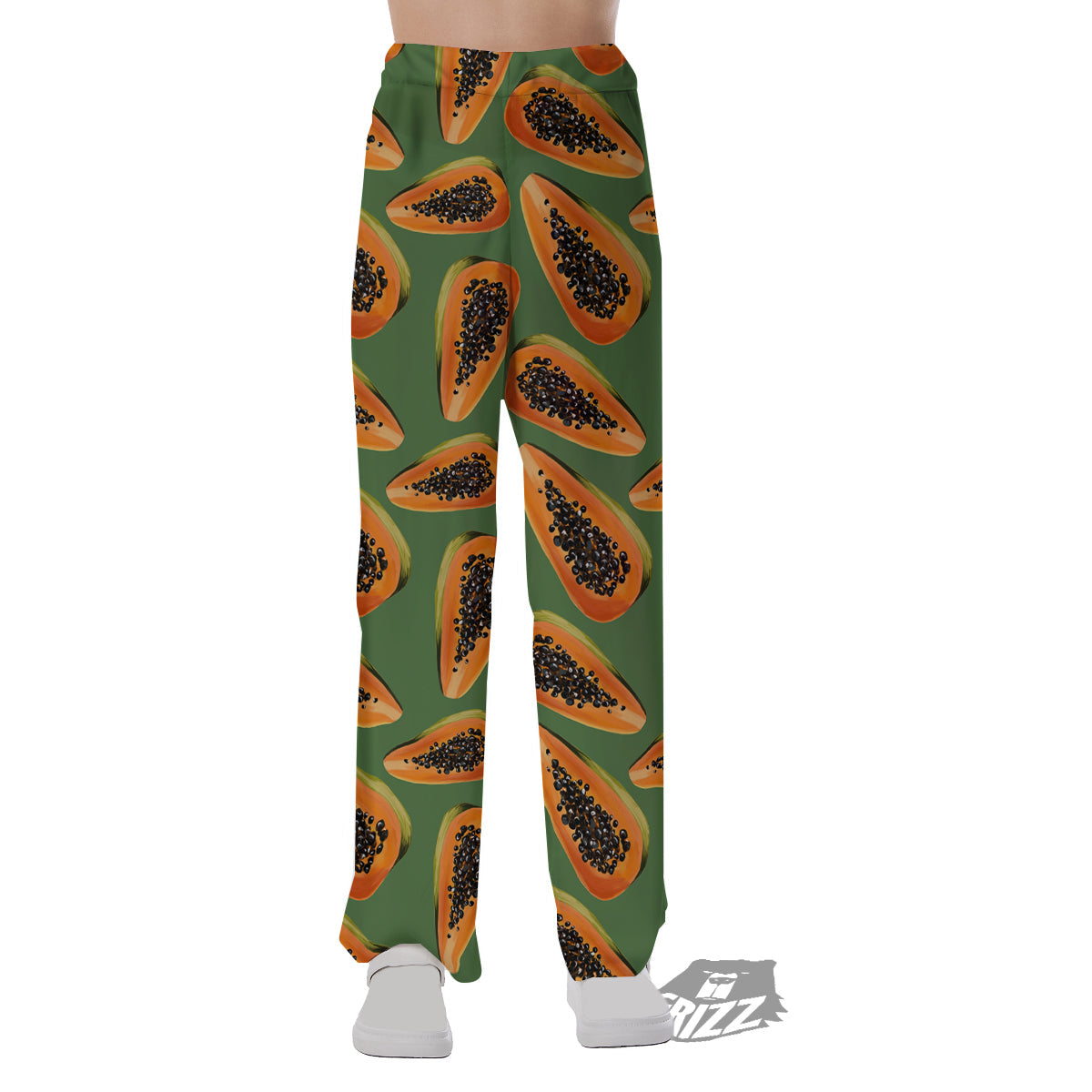 Papaya Tropical Print Pattern Pajama Pants