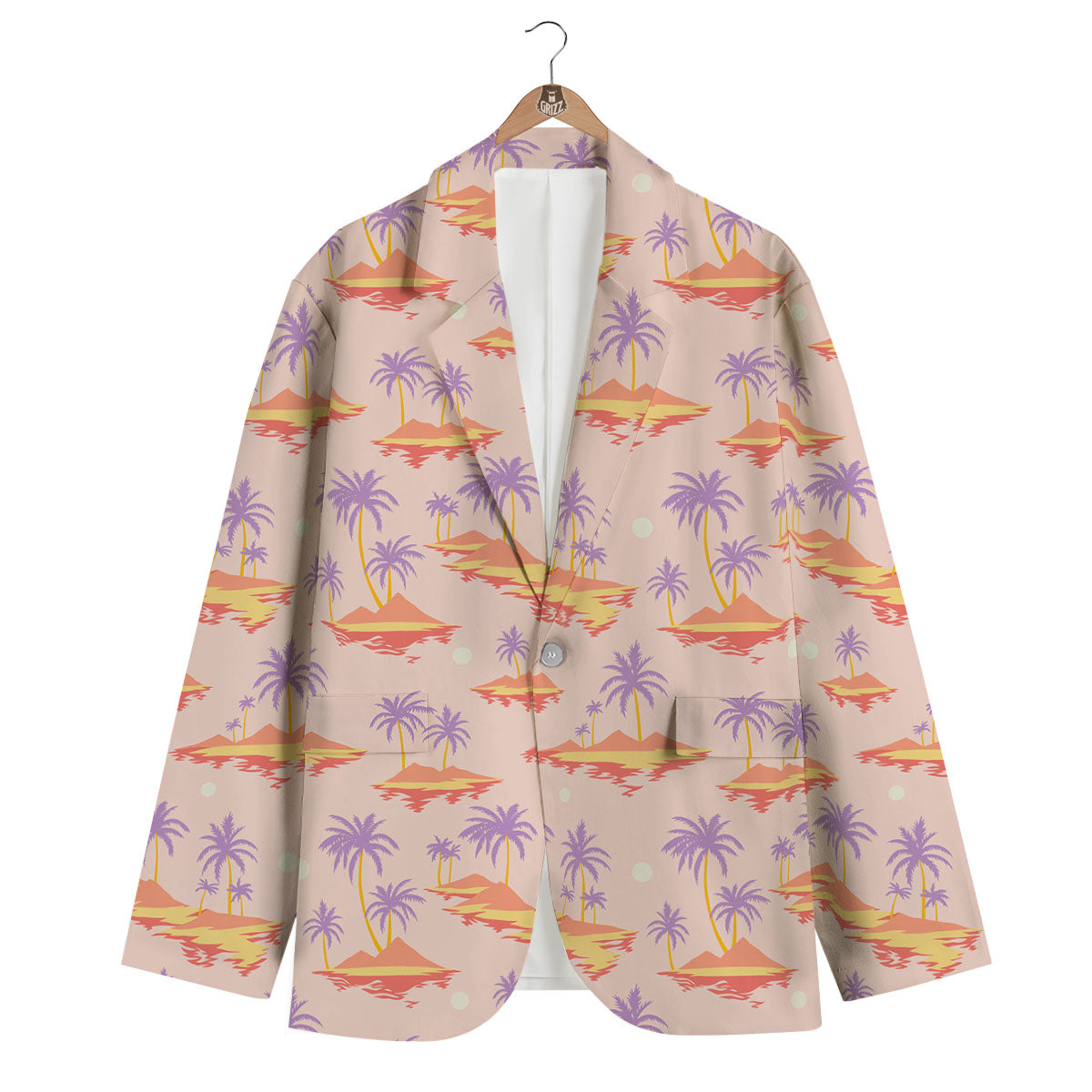Paradise Hawaii Tropical Print Pattern Men's Blazer