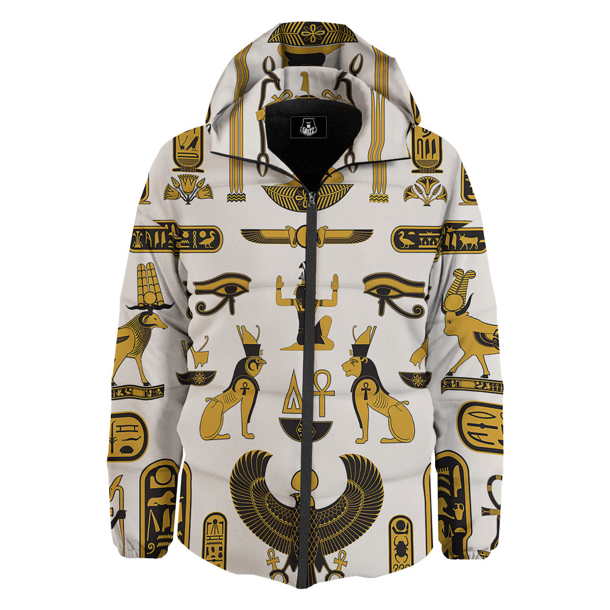 Pharaohs And Gods Egyptian Print Down Jacket