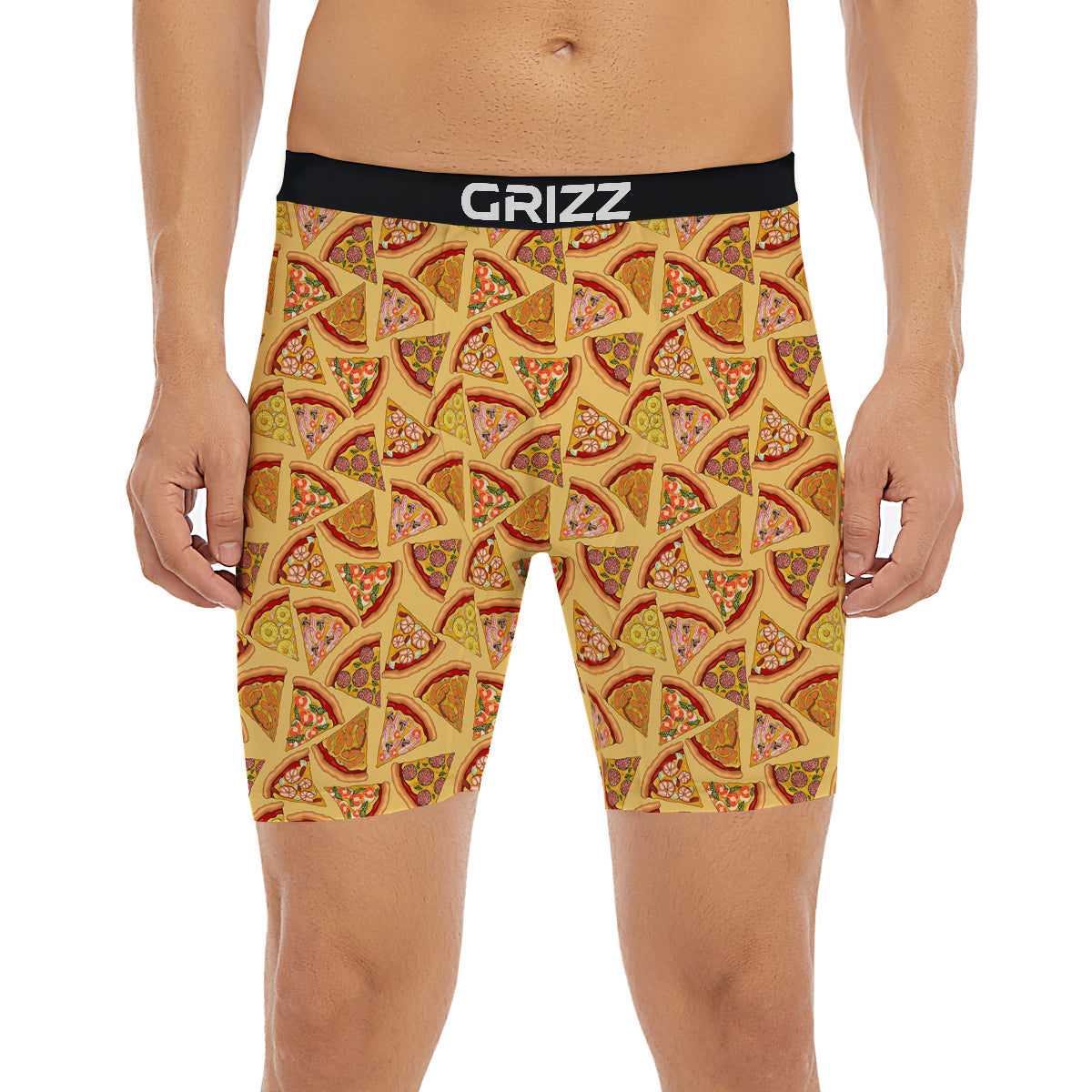 Pizza Fast Food Print Pattern Boxer Briefs