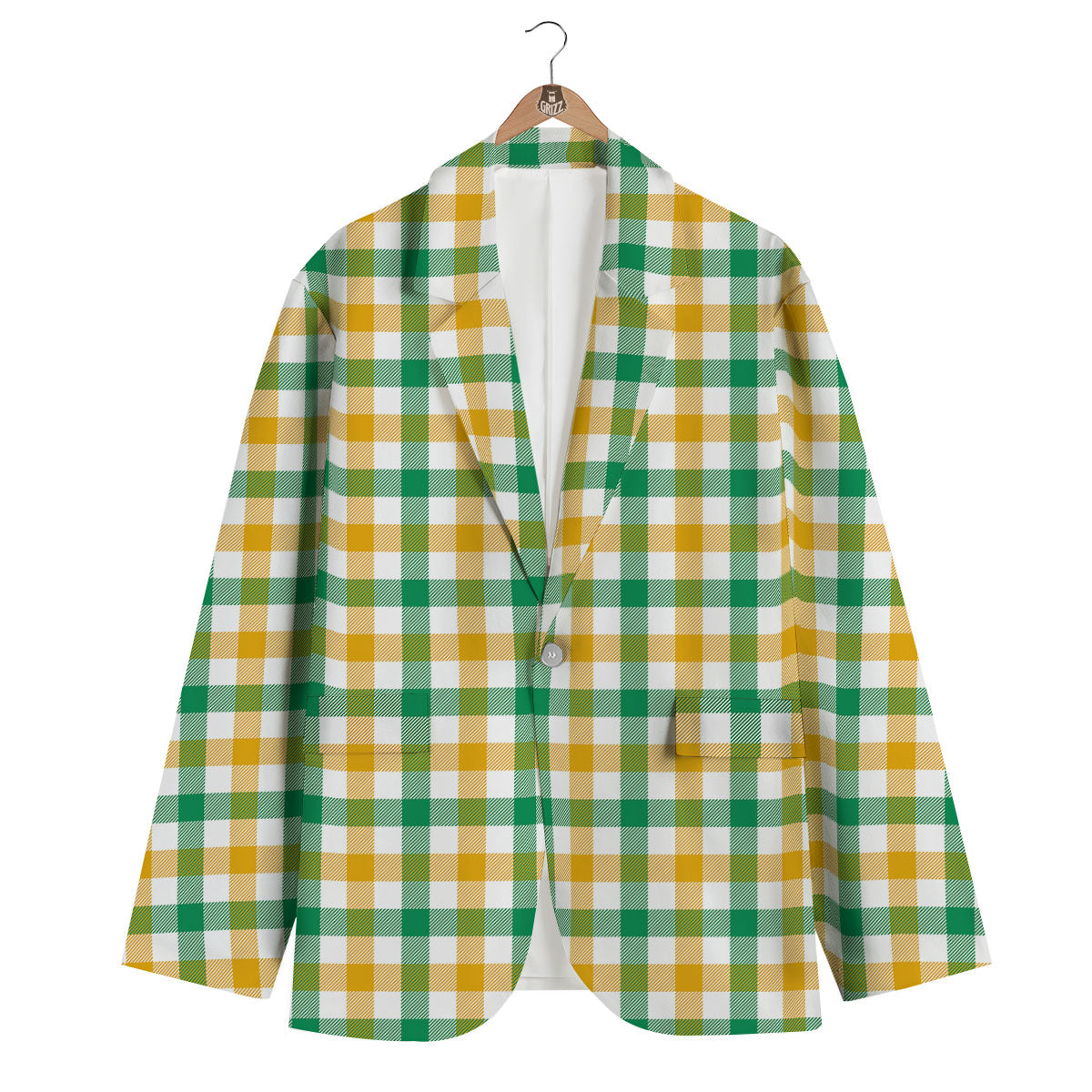 Plaid Irish Buffalo Print Pattern Men's Blazer