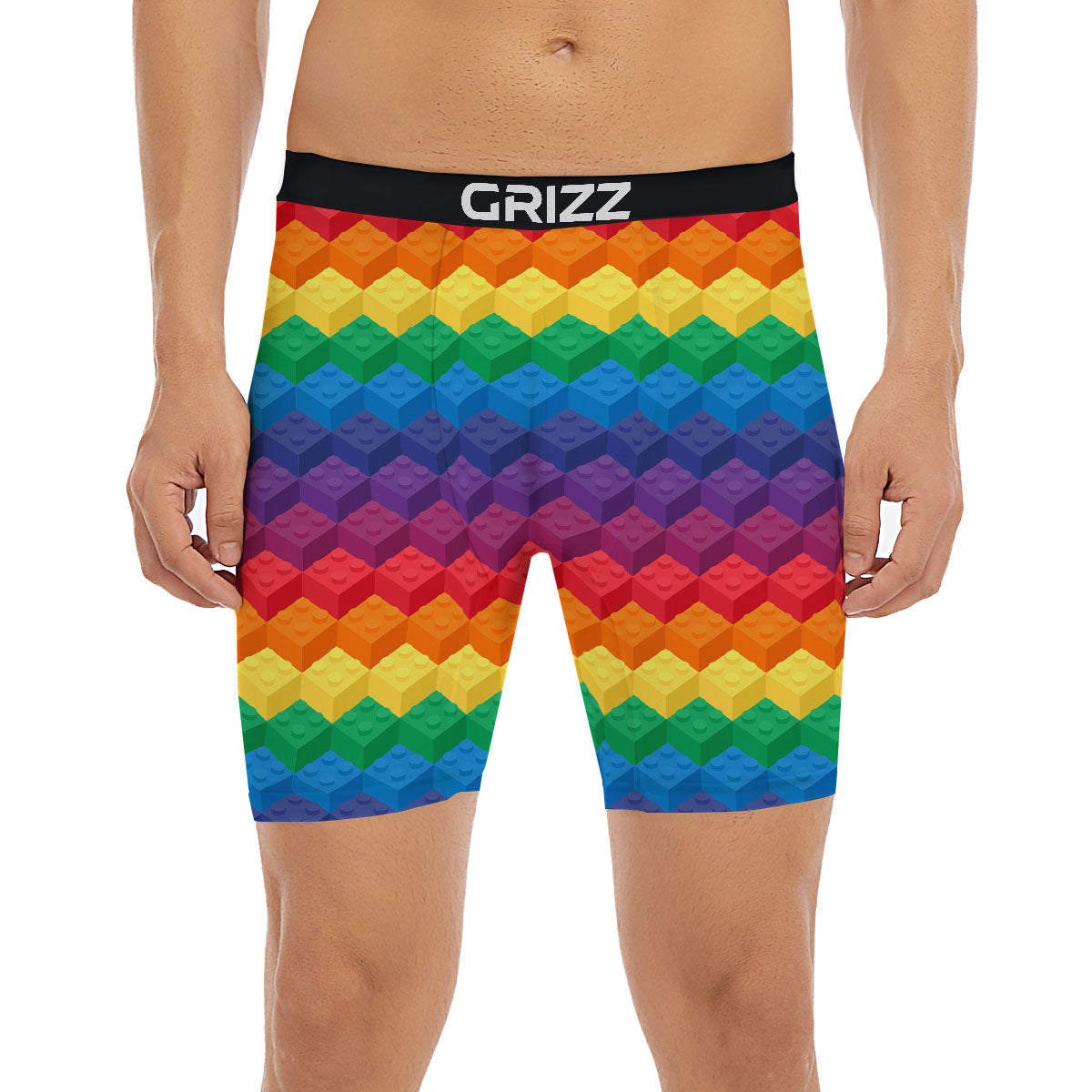 Plastic Blocks Building Print Pattern Boxer Briefs