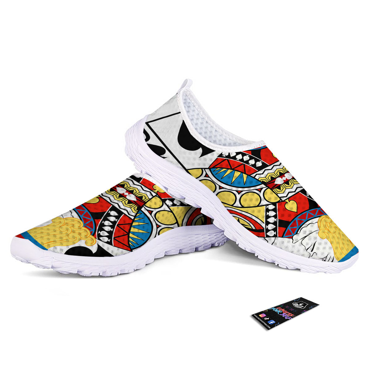 Playing Card Jack Of Spades Print Nurse Shoes