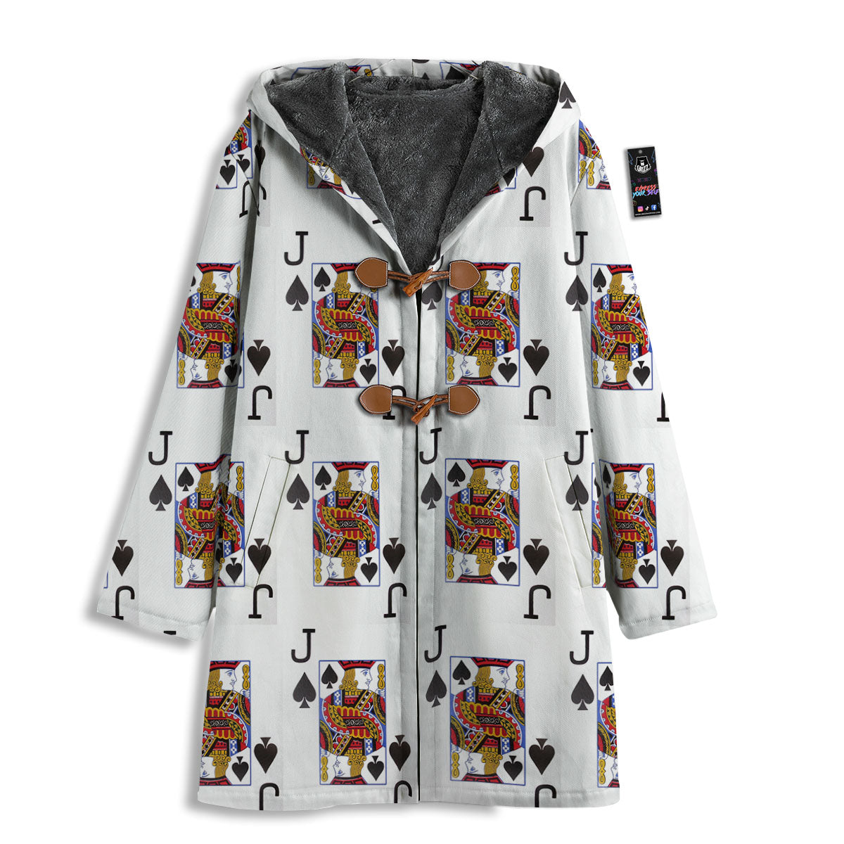 Playing Card Jack Of Spades Print Pattern Men's Windbreaker Jacket