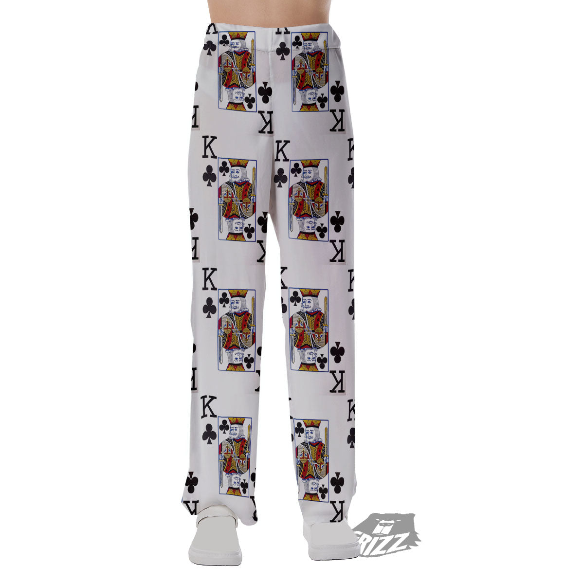 Playing Card King Of Clubs Print Pattern Pajama Pants