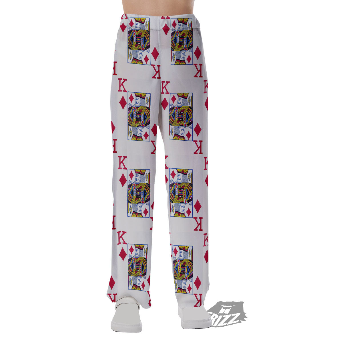 Playing Card King Of Diamonds Print Pattern Pajama Pants
