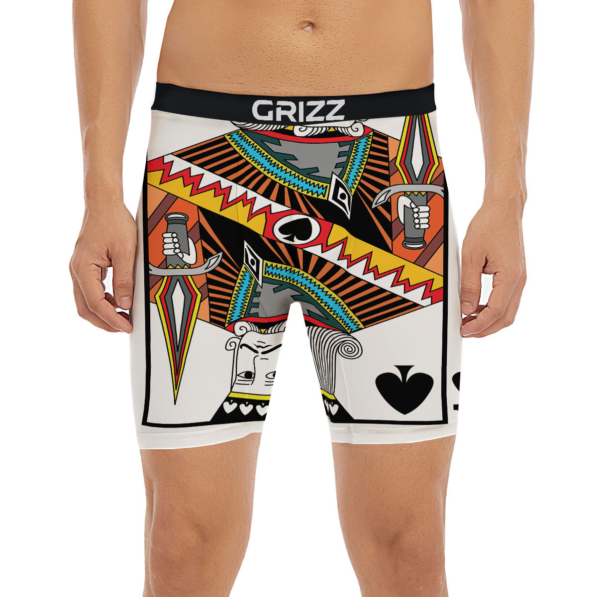 Playing Card King Of Spades Print Boxer Briefs