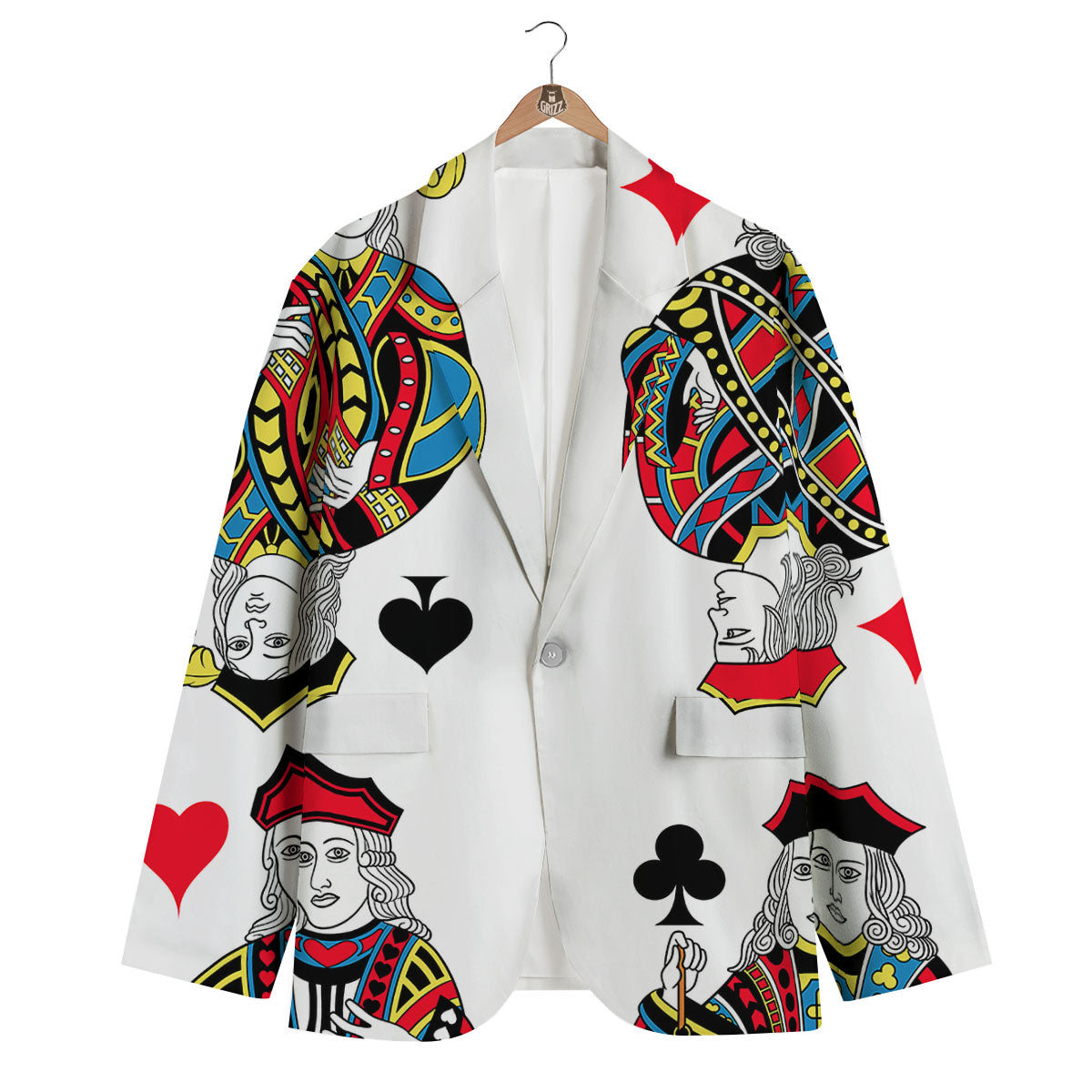 Playing Cards Four Jacks Print Men's Blazer