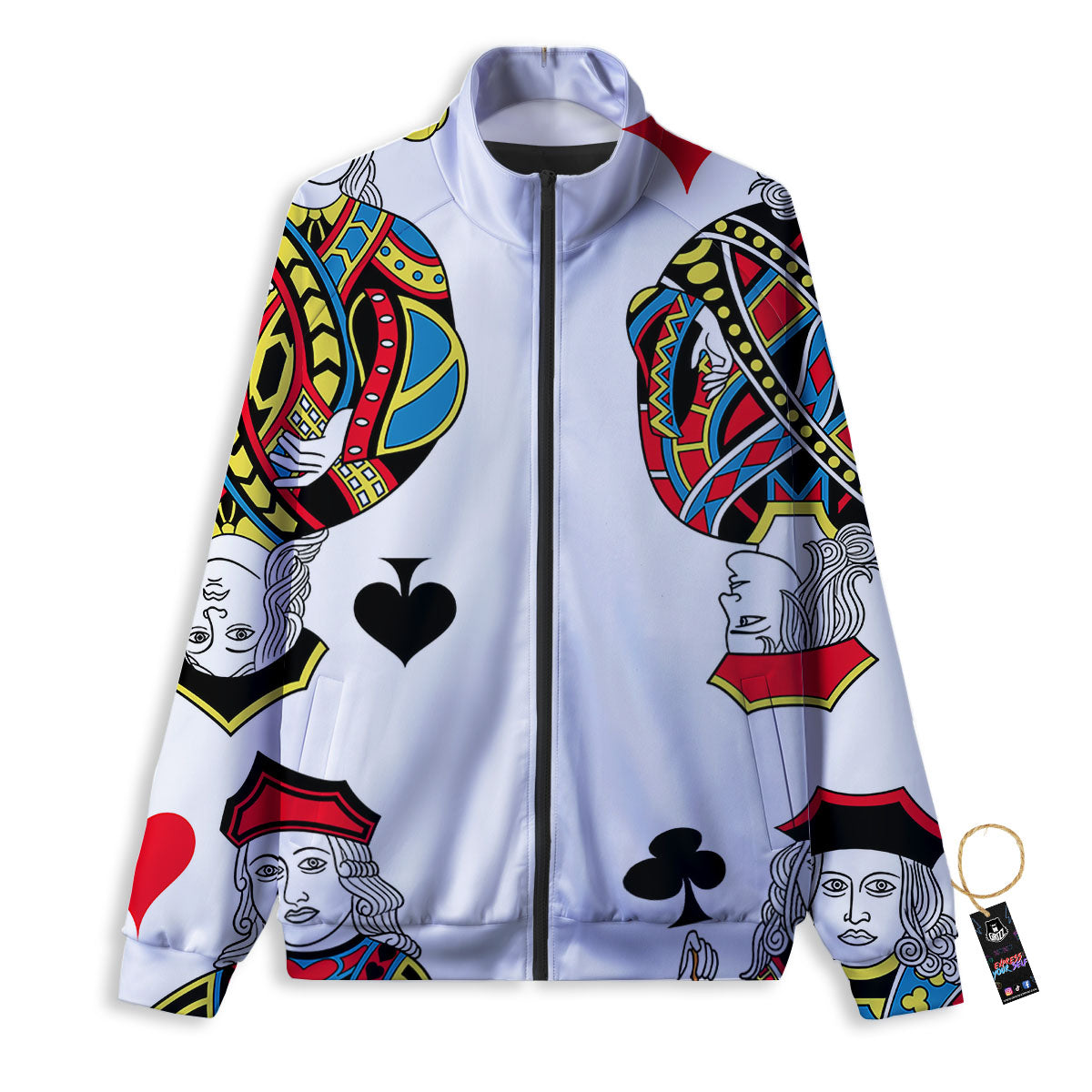 Playing Cards Four Jacks Print Track Jacket