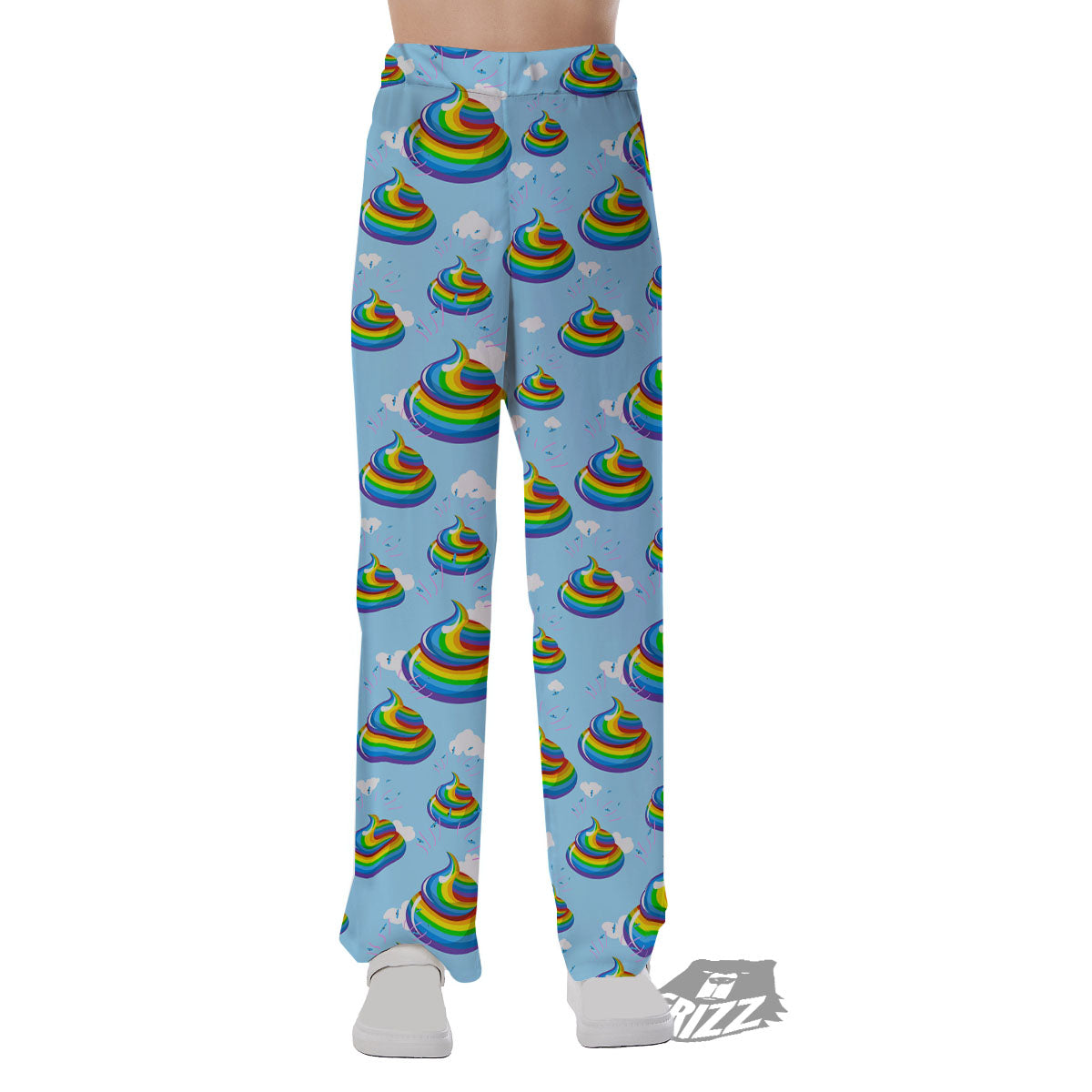 Poop Rainbow Print Pattern Pajama Pants