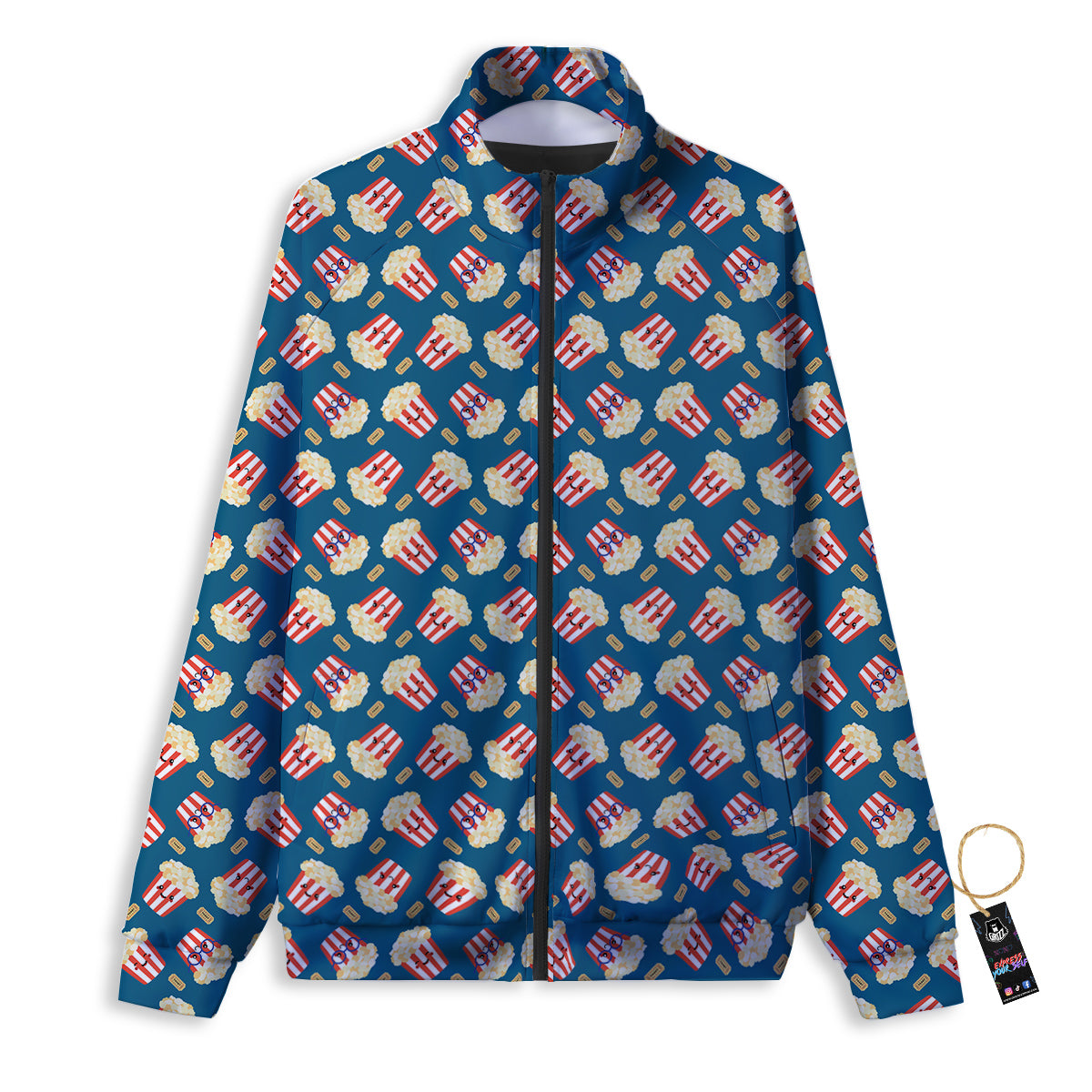 Popcorn Box Cute Print Pattern Track Jacket