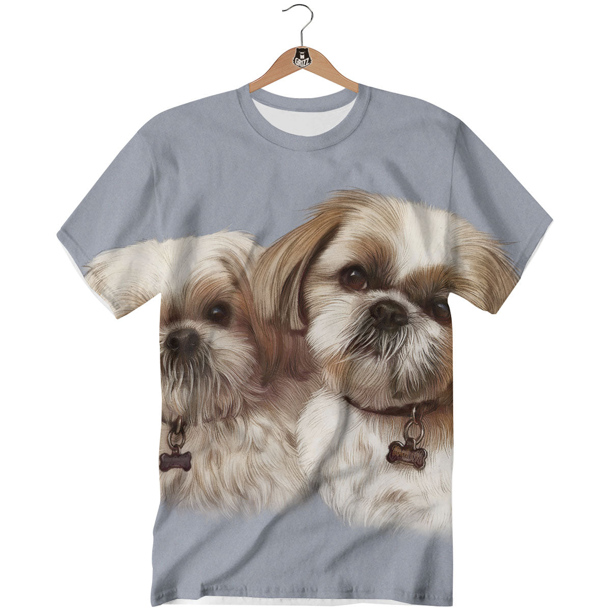 Portrait Shih Tzu Print T-Shirt – Grizzshopping