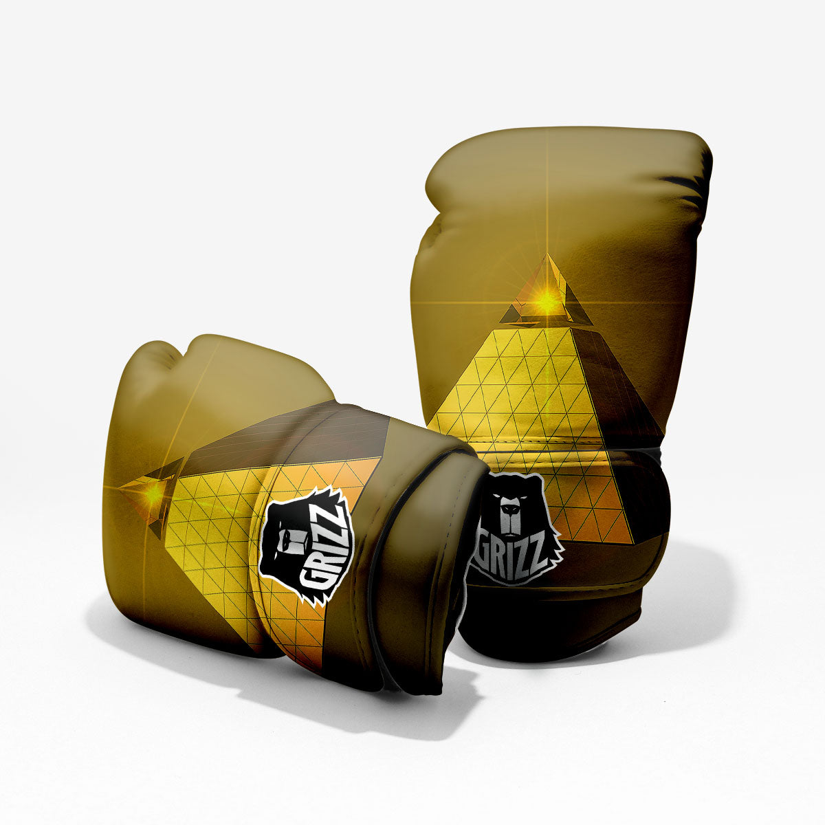 Pyramid Golden Print Pro Boxing Glove