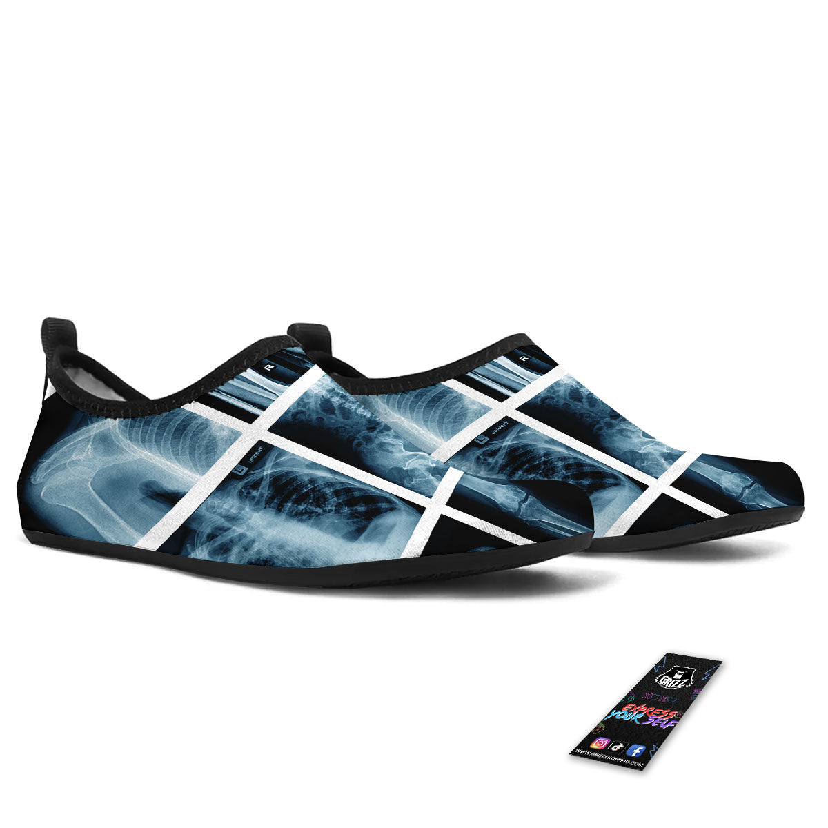 Radiology X-Ray Film Print Water Shoes