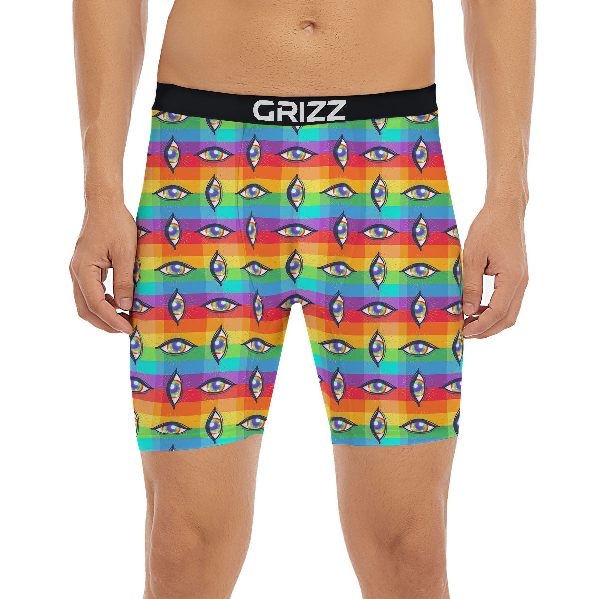 Rainbow Eyes LGBT Pride Print Pattern Boxer Briefs