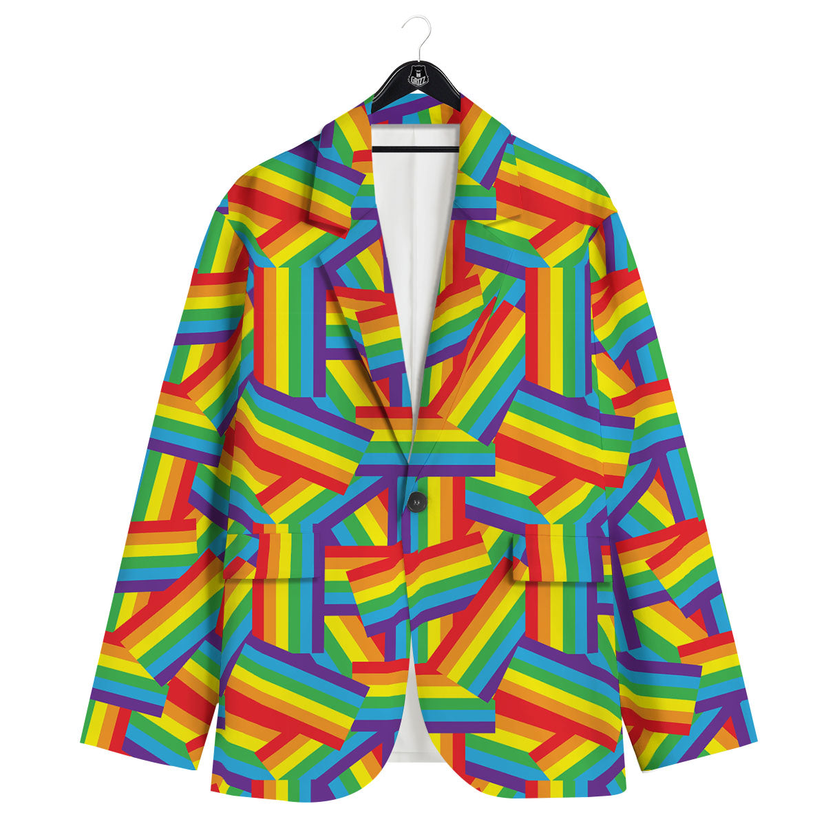Rainbow Flag LGBT Pride Pattern Men's Sport Coat