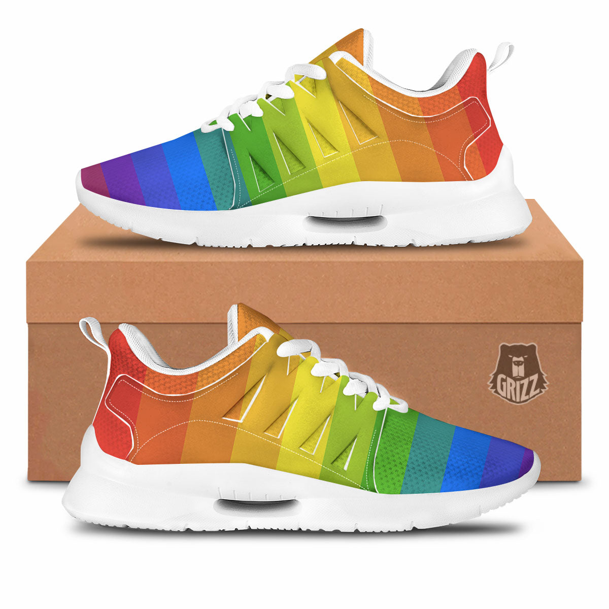 Rainbow Flag LGBT Pride Print Tennis Shoes