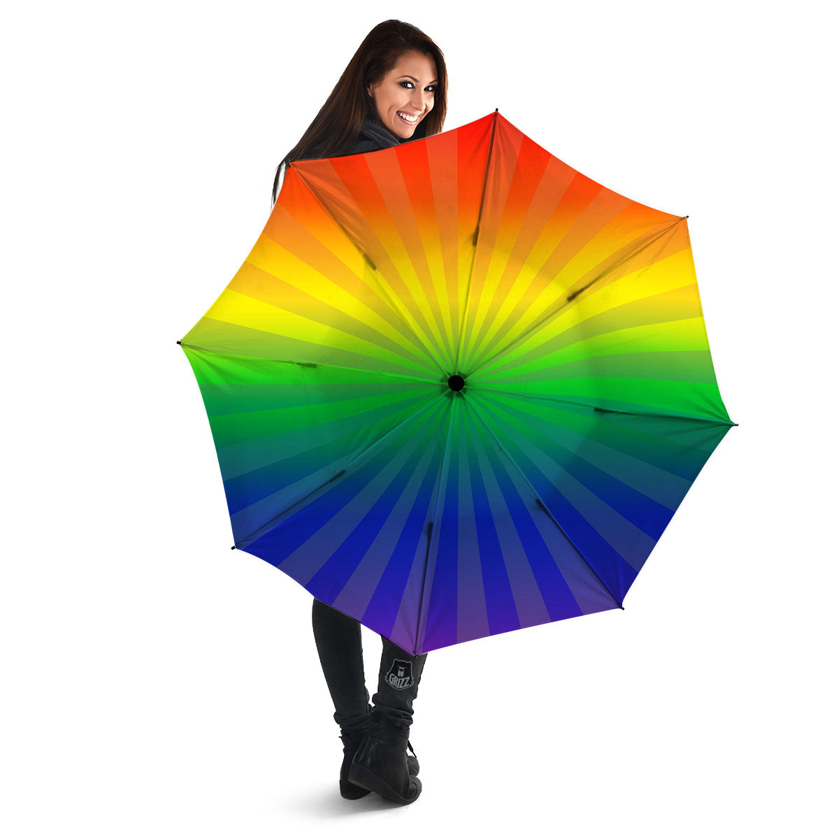 Rainbow Rays LGBT Pride Print Umbrella