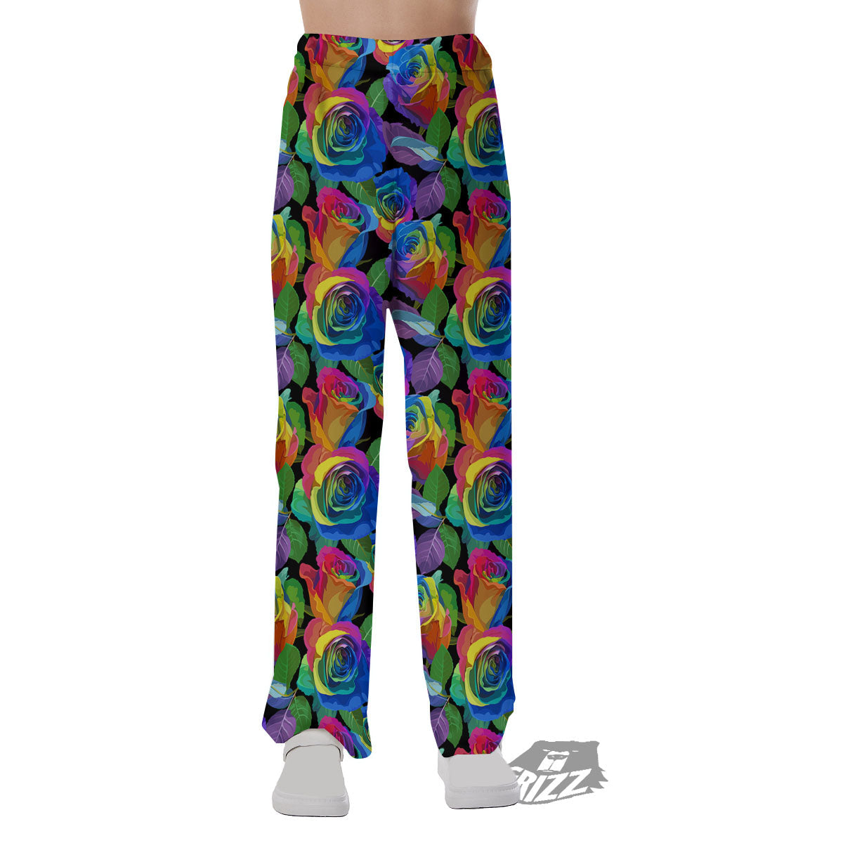 Rainbow Roses LGBT Pride Print Pattern Pajama Pants