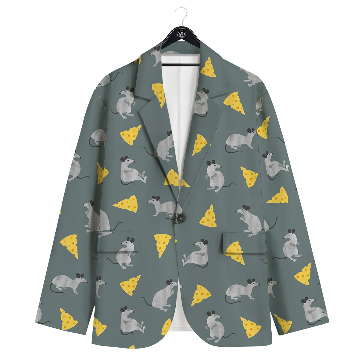 Rat Watercolor Print Pattern Men's Sport Coat
