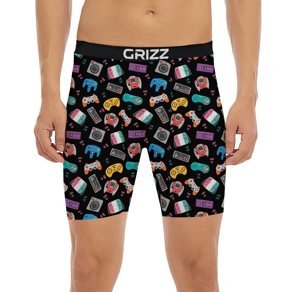 Retro Video Game Controller Print Pattern Boxer Briefs