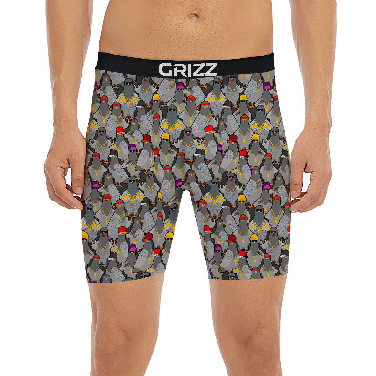 Rock Drove Gangster Print Pattern Boxer Briefs