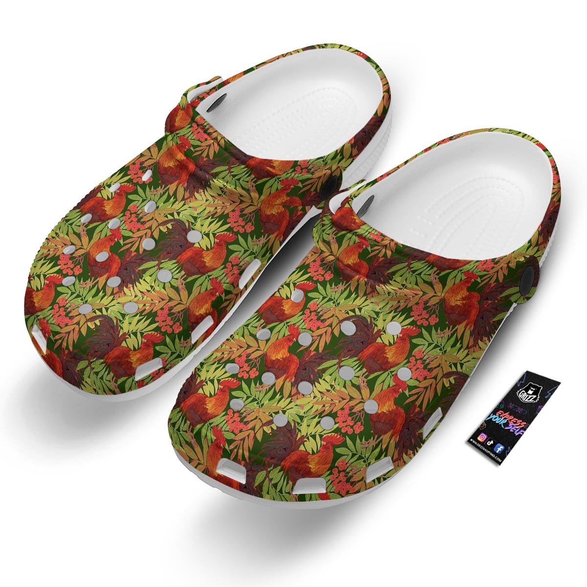 Rowan And Rooster Print Pattern Clog