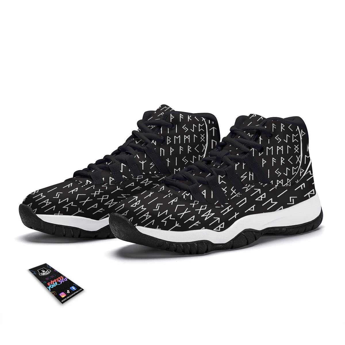 Runic Alphabet Black Bball Shoes