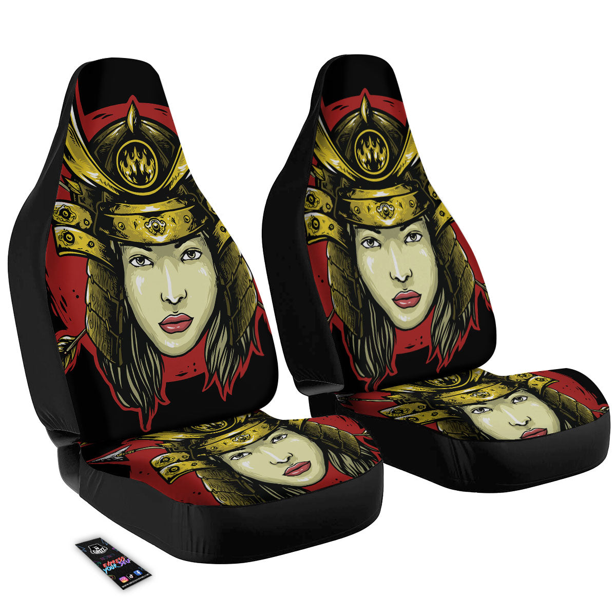 Samurai Woman Japanese Print Car Seat Covers