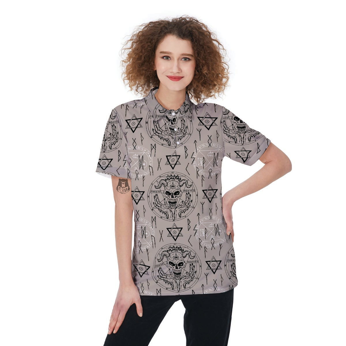 Satanic Devil Gothic Witch Women's Golf Shirts