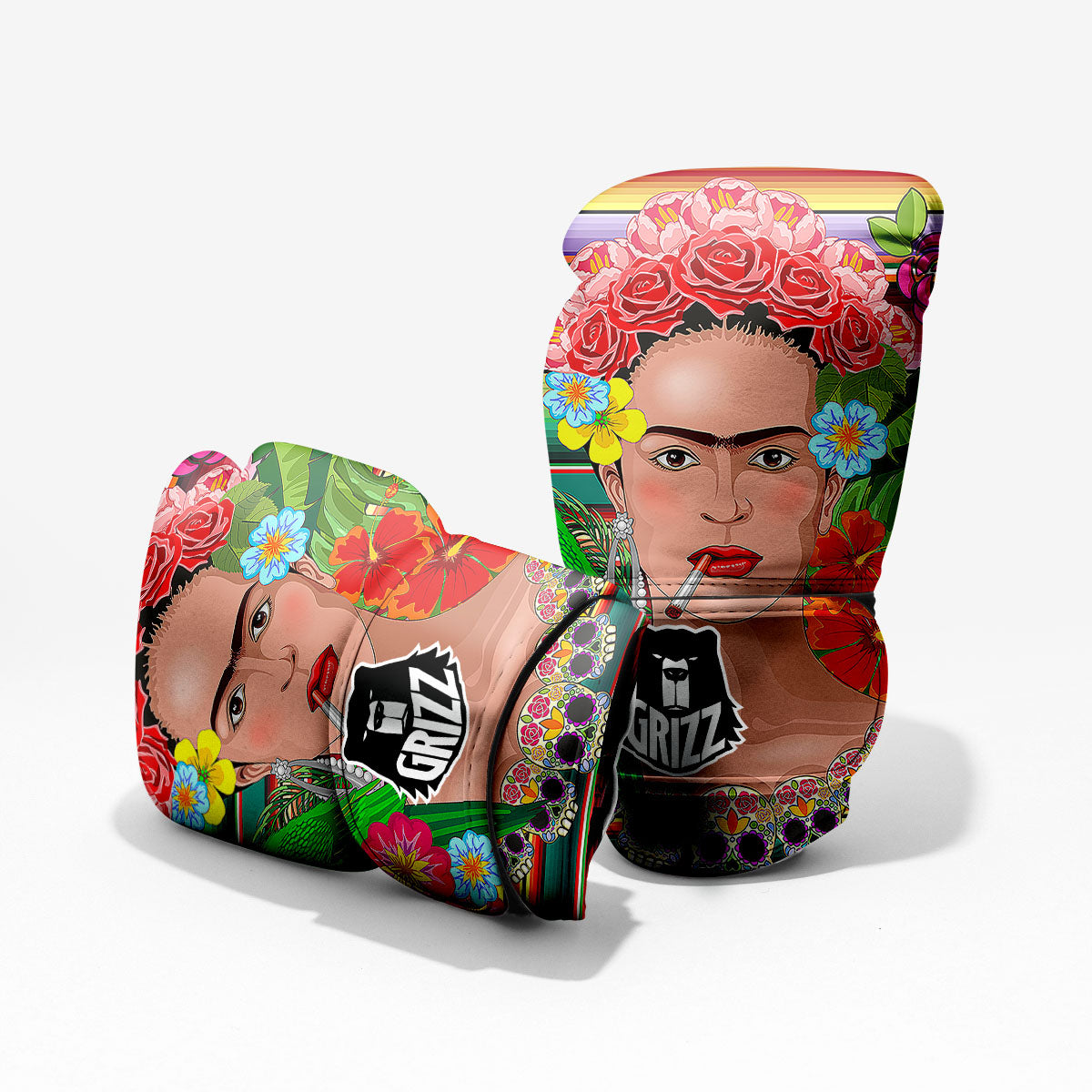 Serape Frida Kahlo Print Pro Boxing Glove
