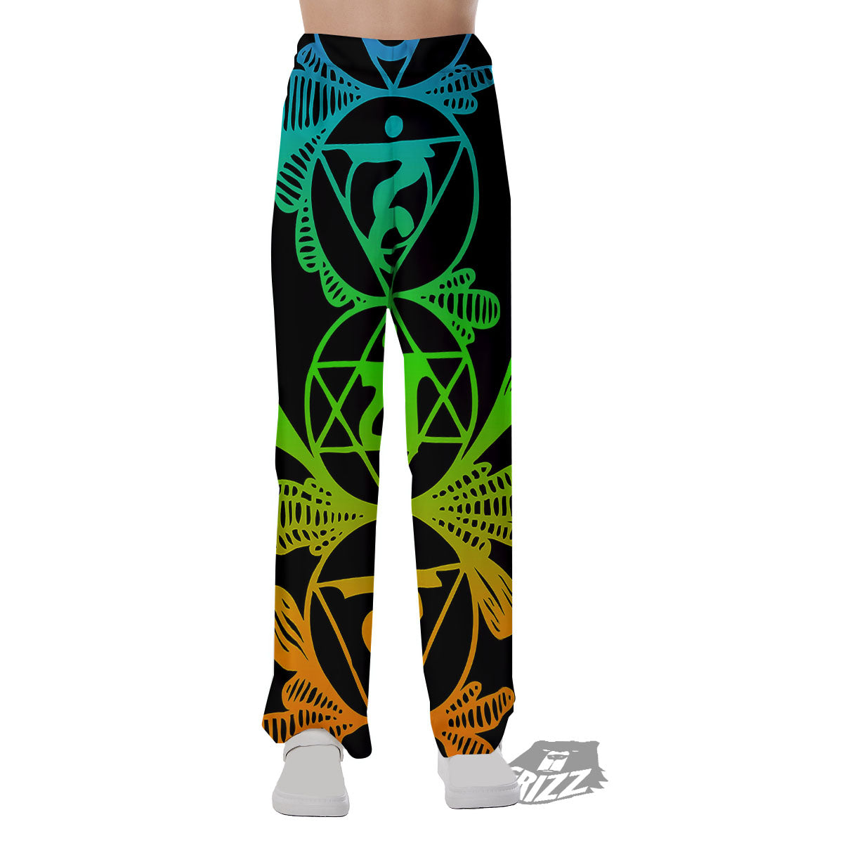 Seven Chakras Spiritual Print Pajama Pants