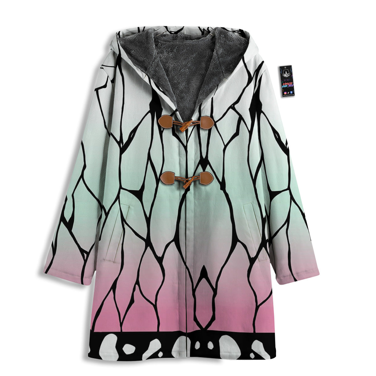 Shinobu Print Pattern Men's Windbreaker Jacket